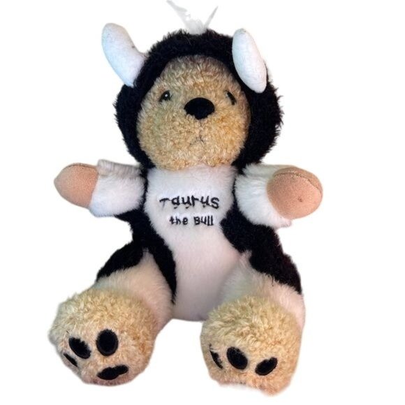 Enesco | Toys | Vintage Enesco Zodiac Teddy Bear Taurus The Bull Plush ...